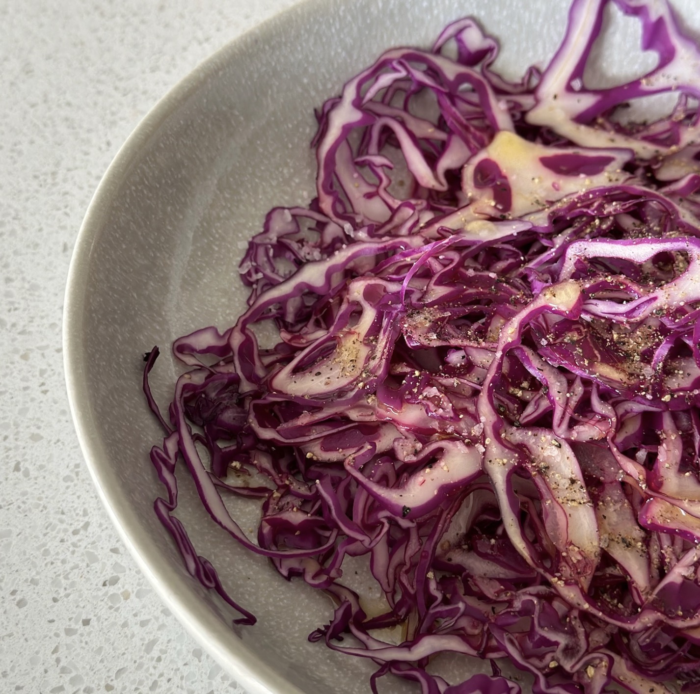 One Min Salads: Red Cabbage | For Cooking Blog by jes